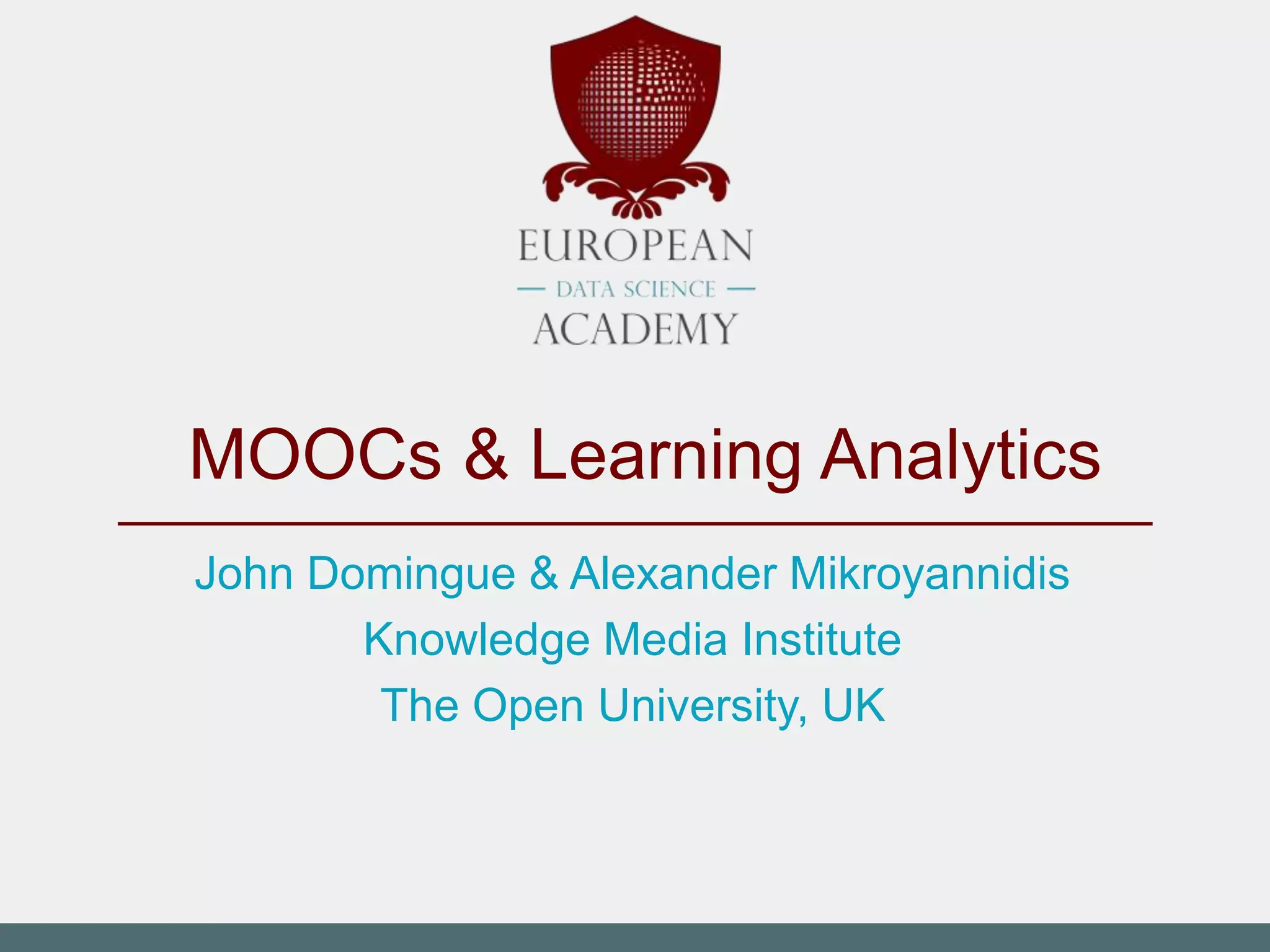 MOOCs & Learning Analytics | PPT