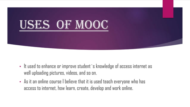 Moocs picture presentation | PPT