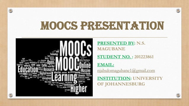 Moocs presentation Information | PPTX