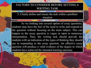Factors To Consider Before Setting A Writing Task A150711 | PPTX