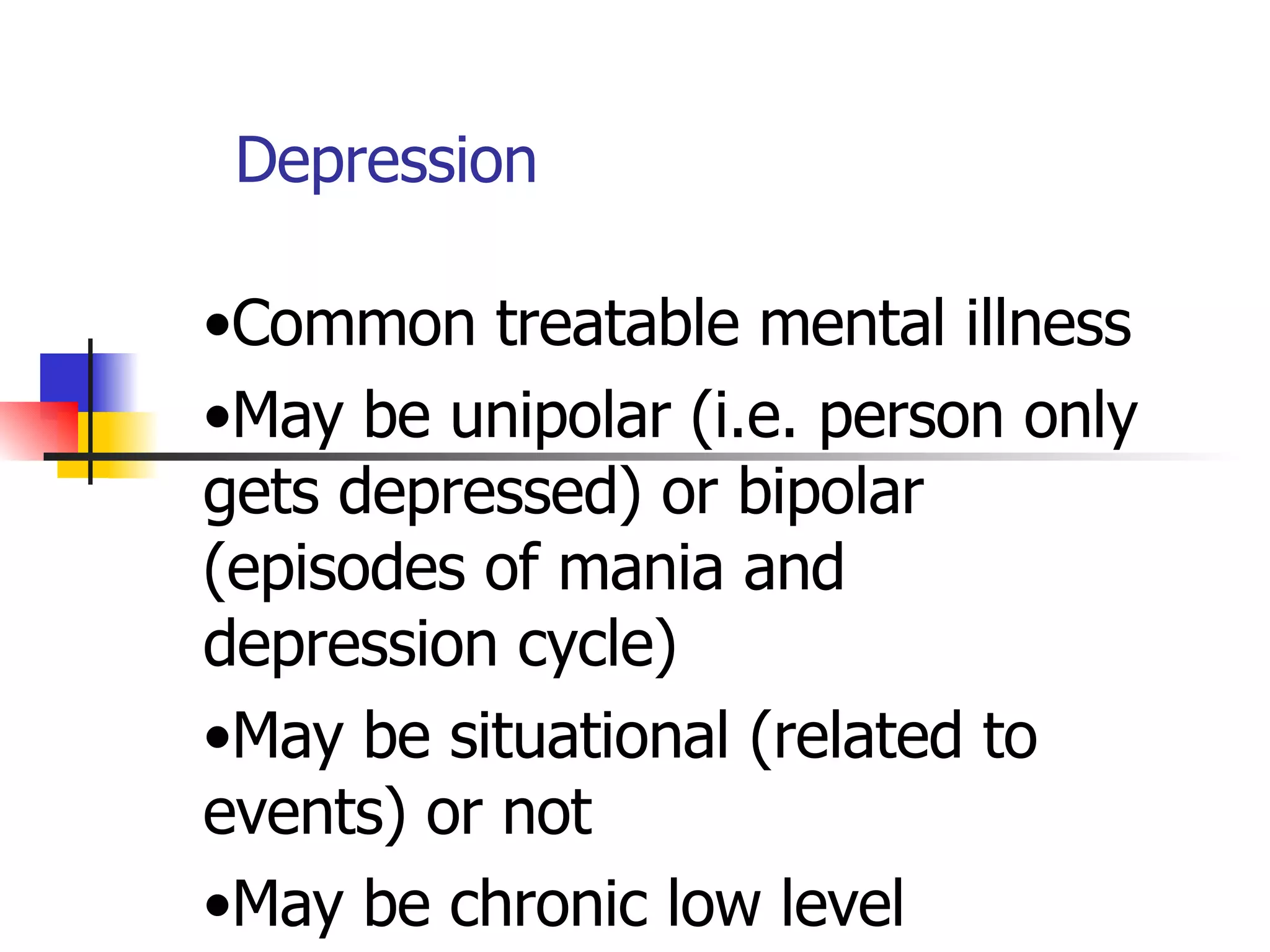 Mood Disorders:Depression and Suicide | PPT