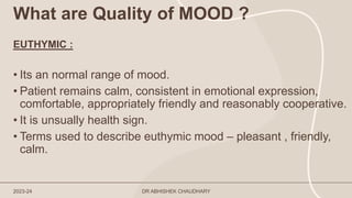 MOOD AND AFFECT PPT.pptx FROM SYNOPSIS . | PPTX
