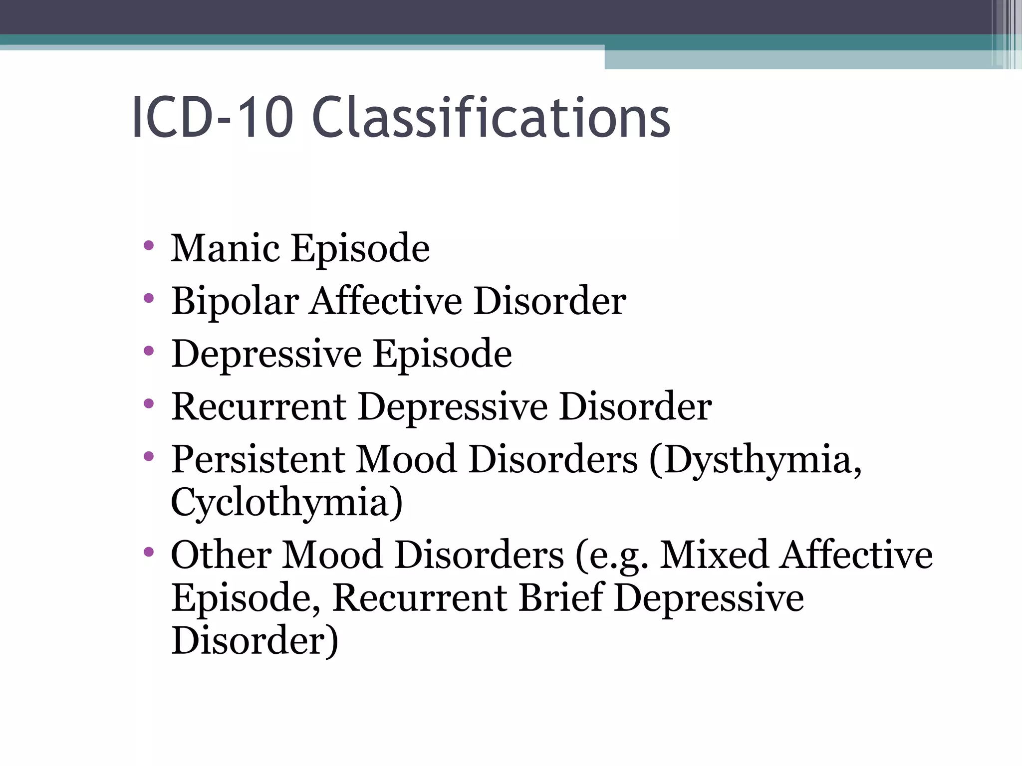 Mood and Anxiety Disorders | PPT
