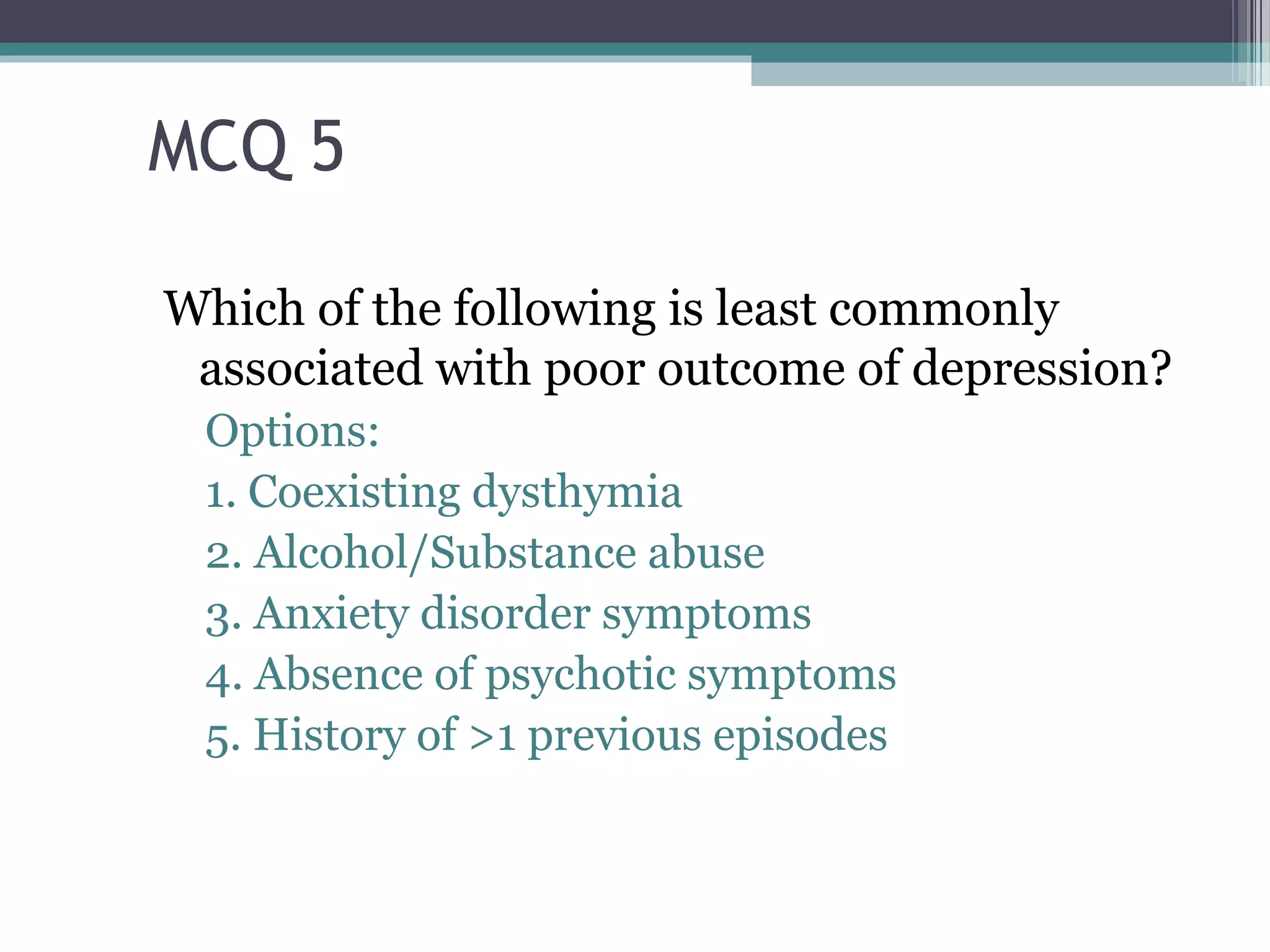 Mood and Anxiety Disorders | PPT | Mental Health | Diseases and Conditions