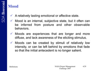 Mood and emotions impact on team performance | PDF