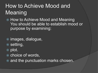 Mood and tone | PPT