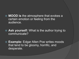 Moodandtone | PPTX | Fiction | Books and Literature