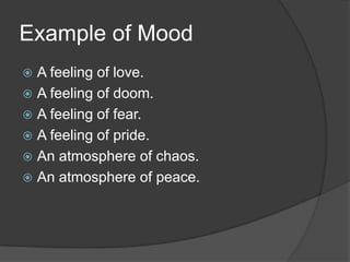 Moodandtone | PPTX | Fiction | Books and Literature