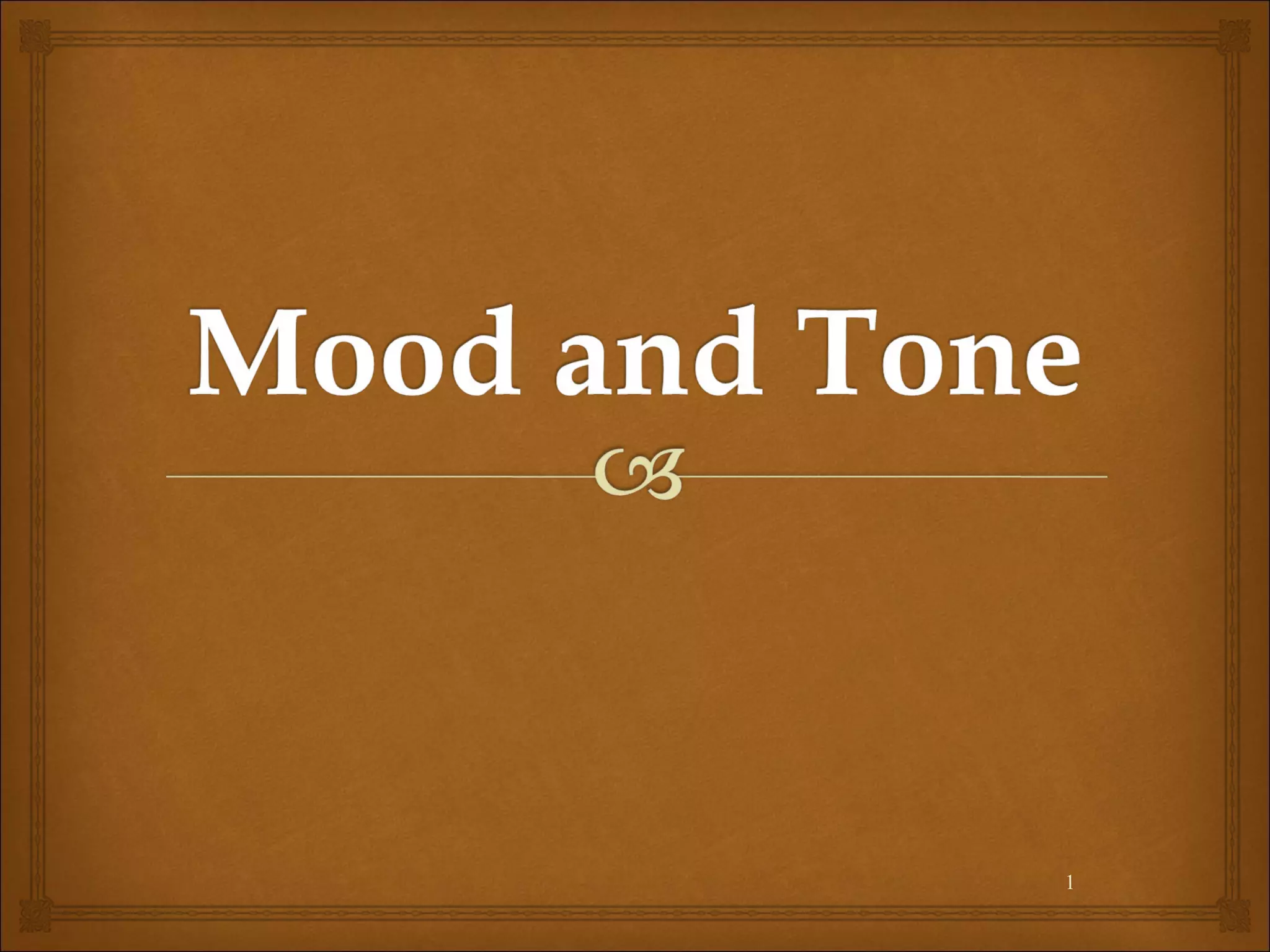 Mood and tone | PPT
