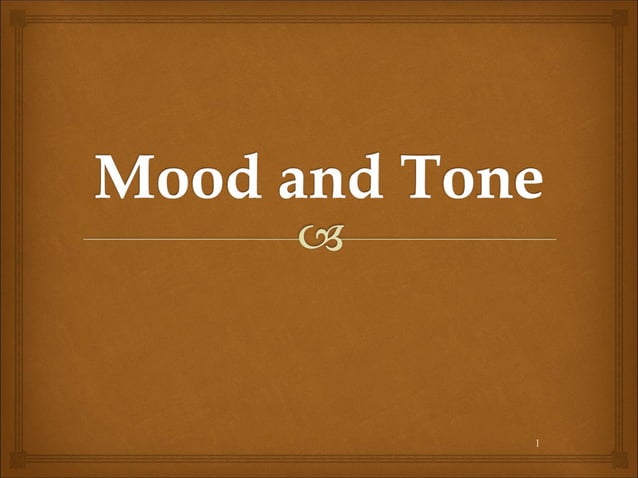 Mood and tone | PPT