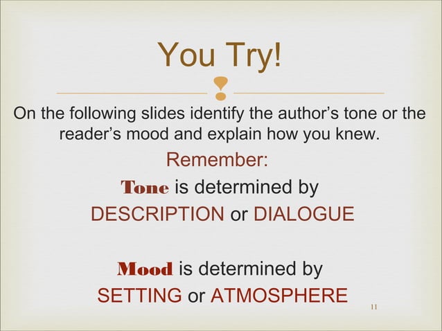 Mood and tone | PPT
