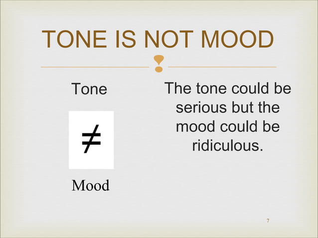 Mood and tone | PPT