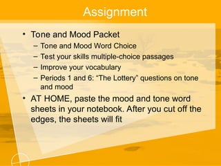 Mood and Tone powerpoint_thid lsjkdjnnc s | PPT