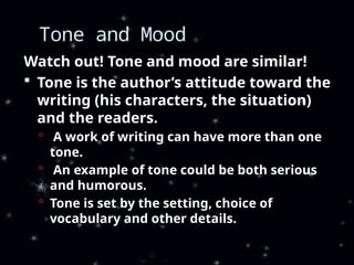 Mood and Tone Power Point Presentation, authors tone | PPTX
