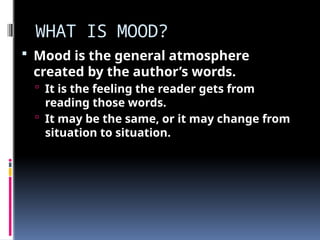 Mood and Tone Power Point Presentation, authors tone | PPTX