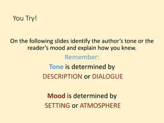 Mood and Tone for english language class | PPT