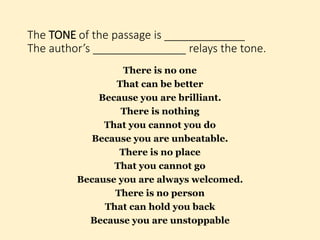 Mood and Tone for english language class | PPT