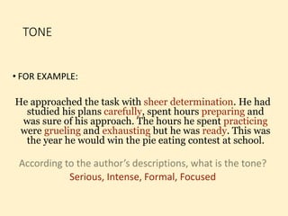 Mood and Tone for english language class | PPT