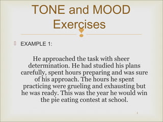 Mood and Tone Practice | PPT
