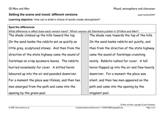 Mood atmosphere and character | DOC