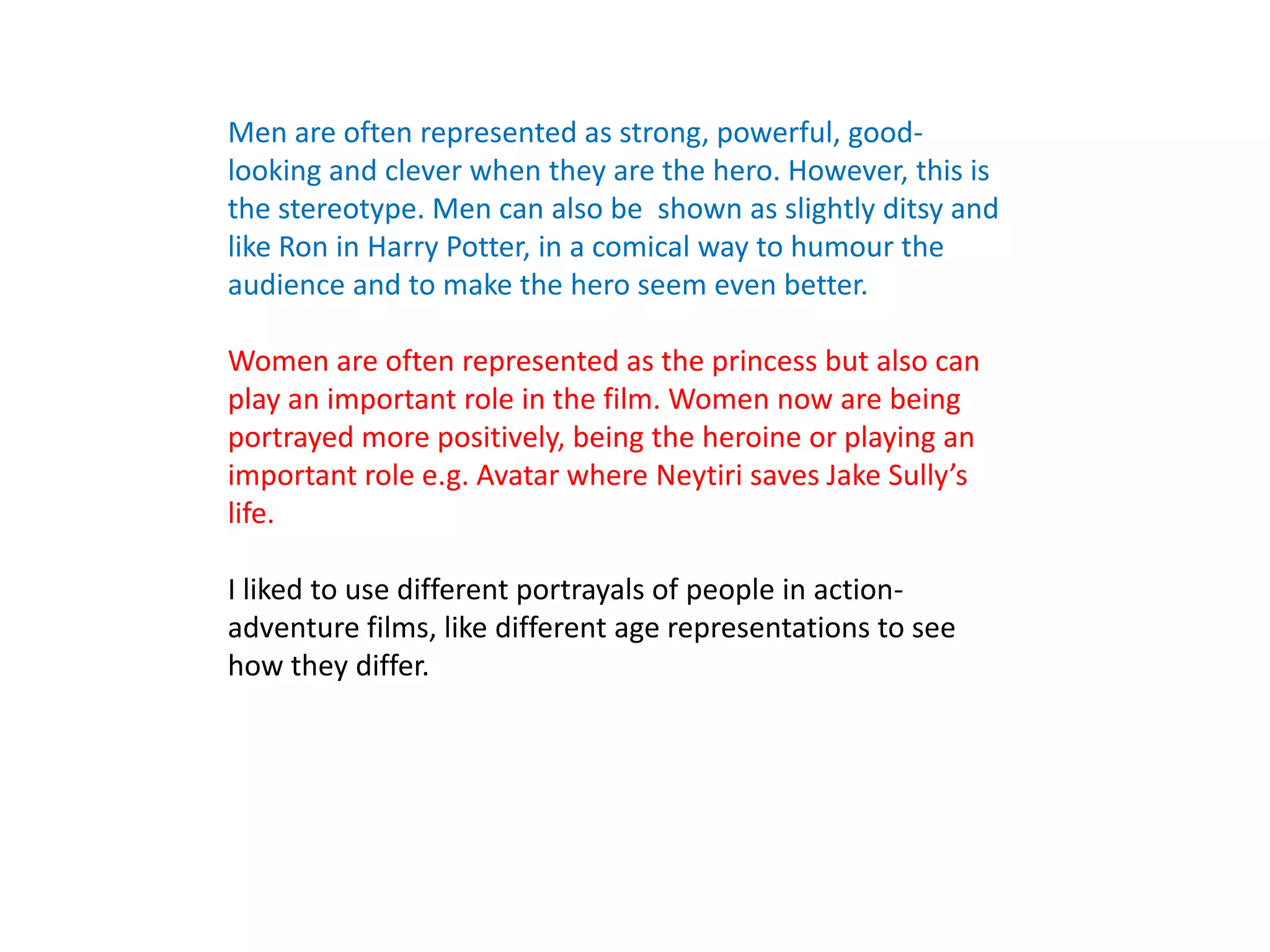 Gender Representation | PPTX | Roleplaying Games | Games and Puzzles