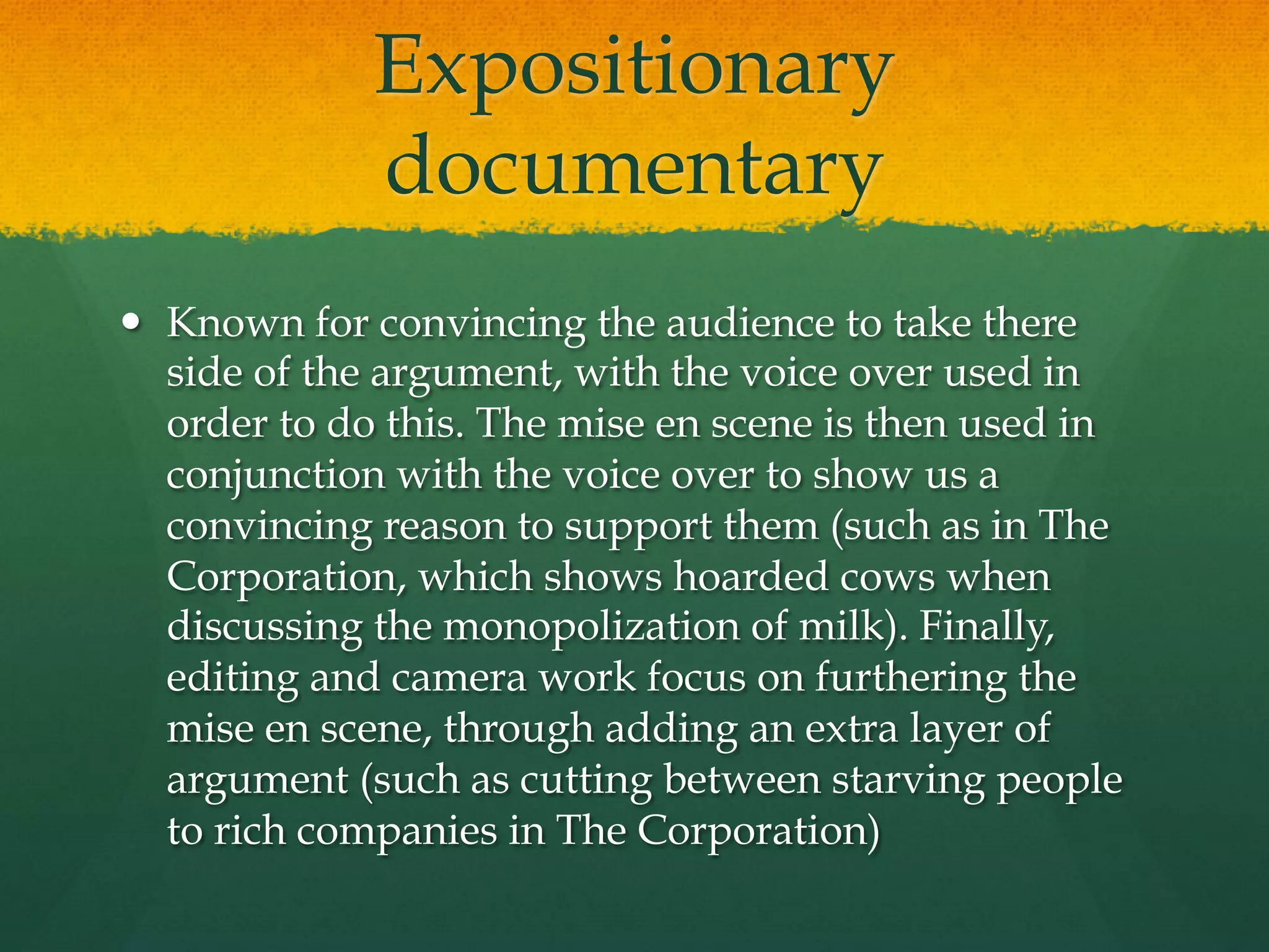 Mood board expositionary documentary | PDF