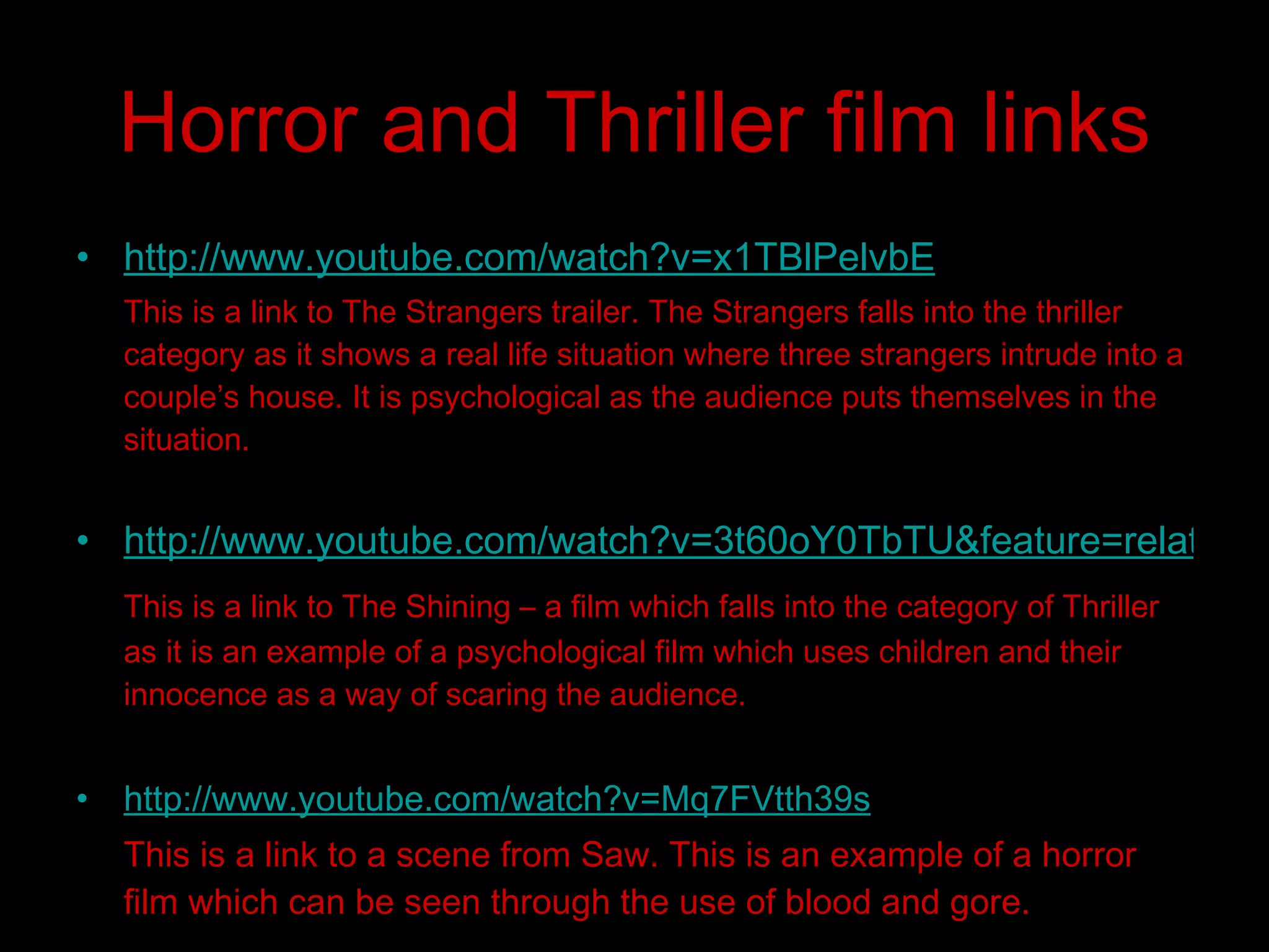 Mood board horror and thriller | PPT