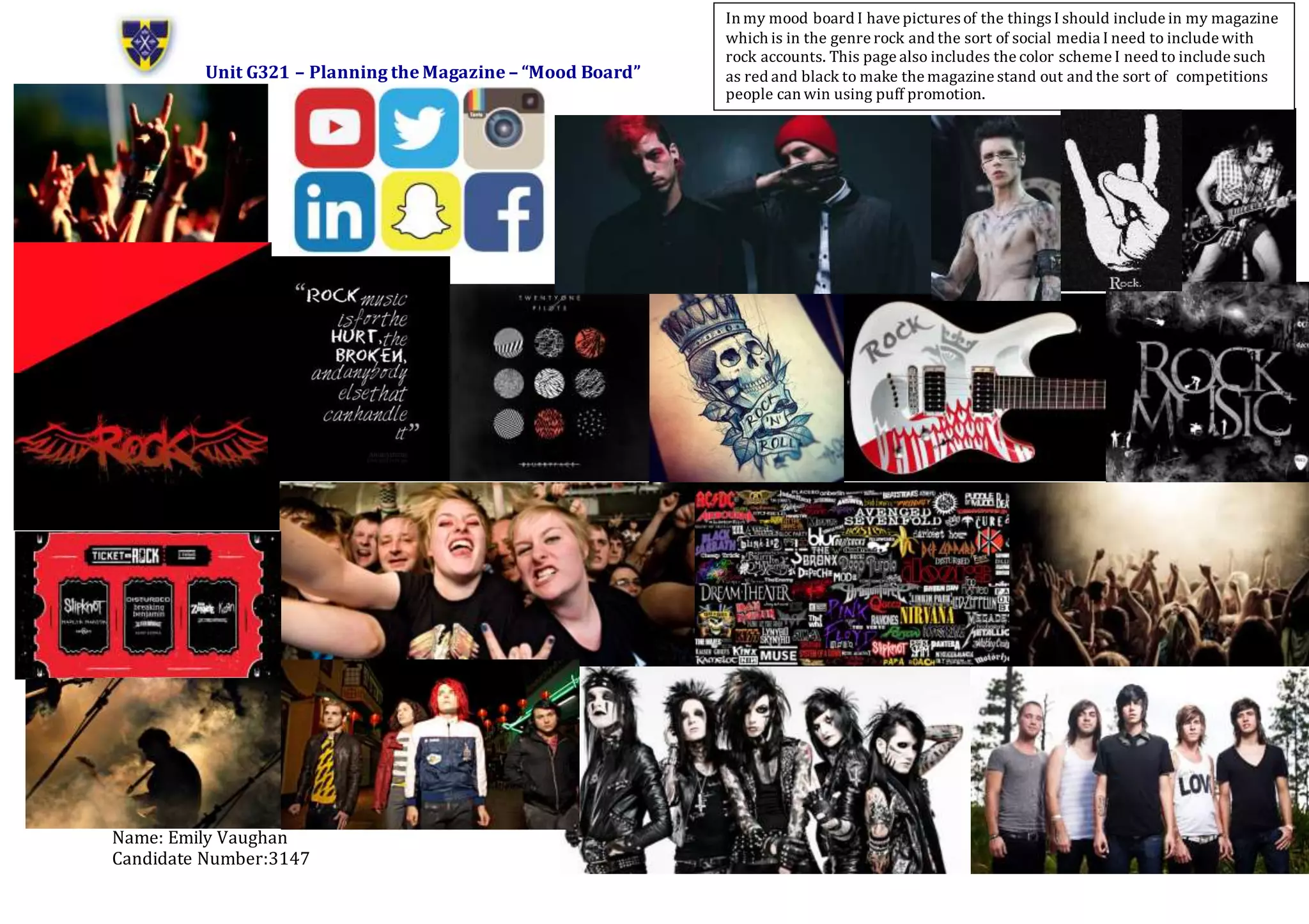 Mood board template | DOCX