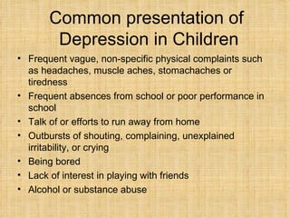 Mood dis in children | PPT