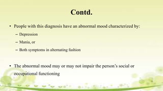 Mood disorder and depression | PPTX