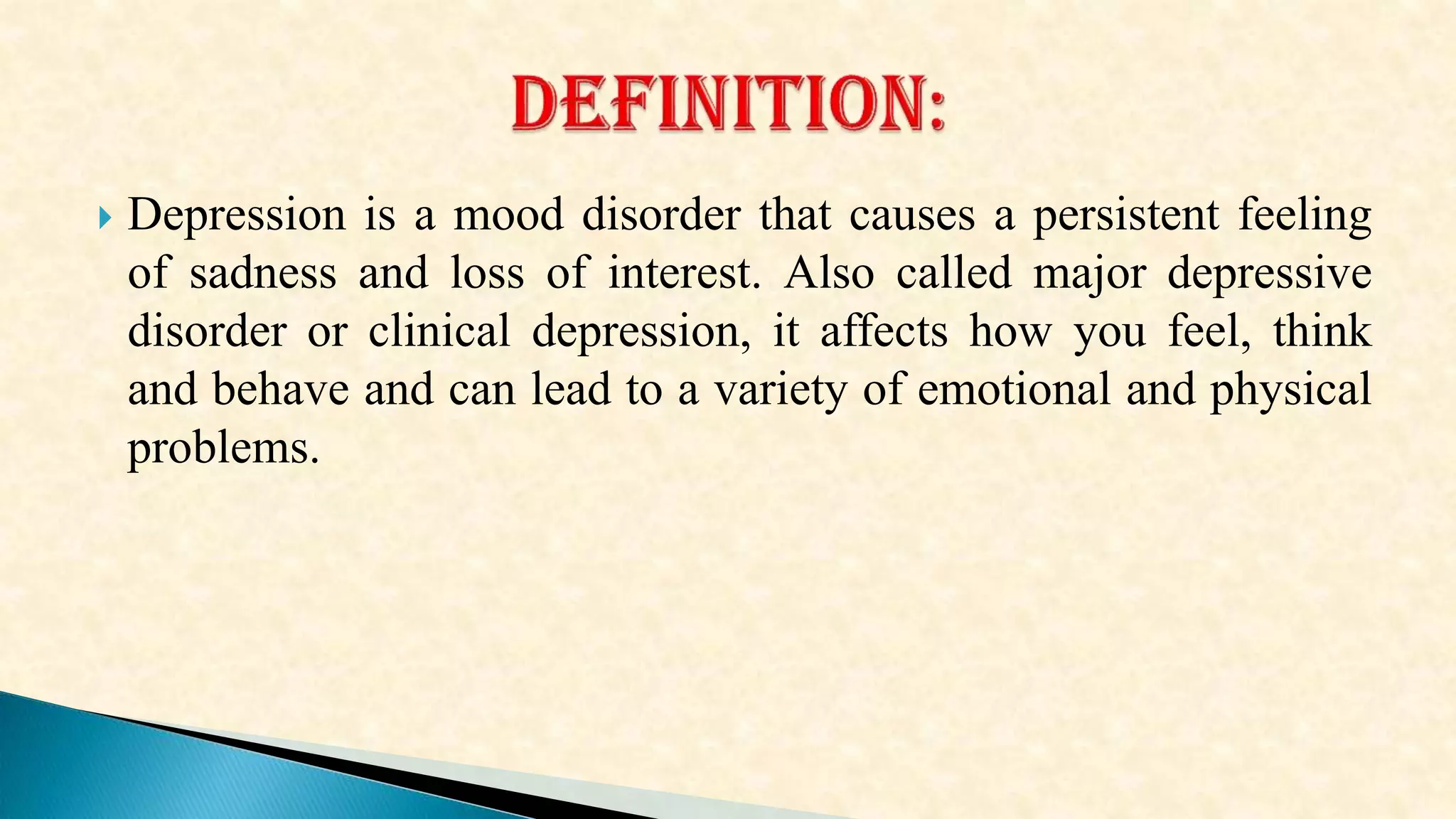Mood disorder Slideshare | PPTX