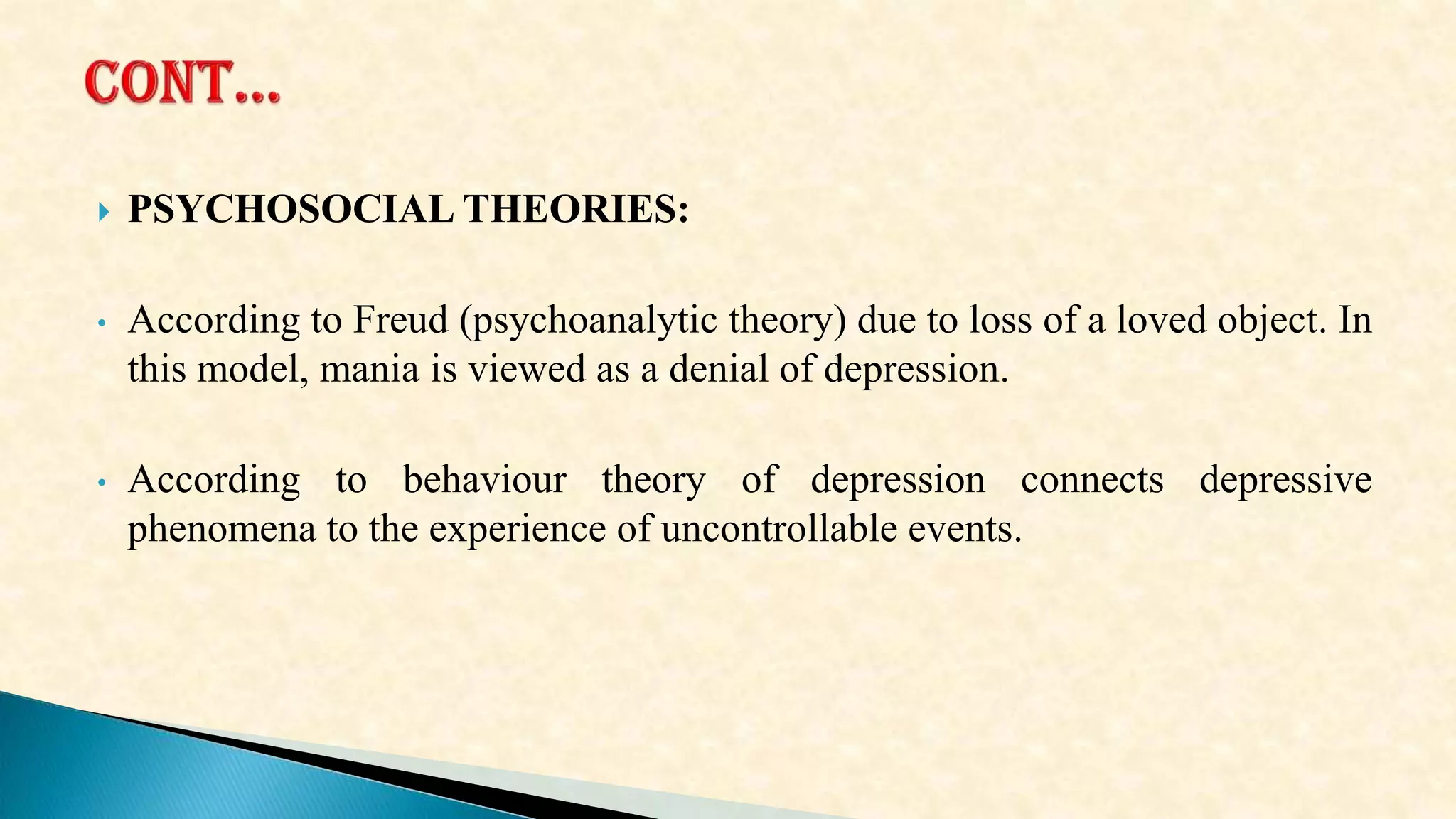 Mood disorder Slideshare | PPTX