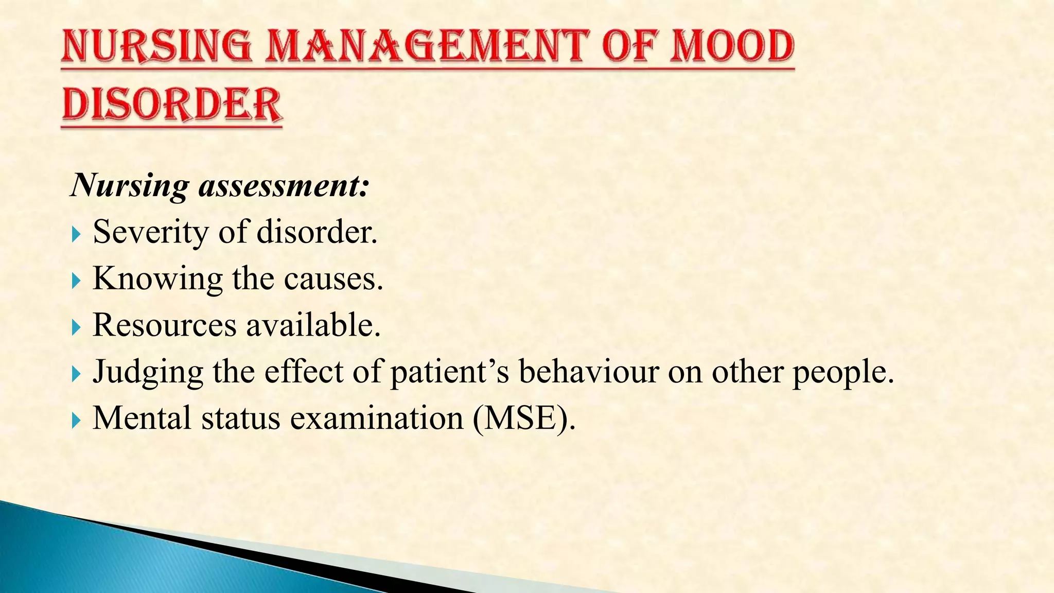 Mood disorder Slideshare | PPTX