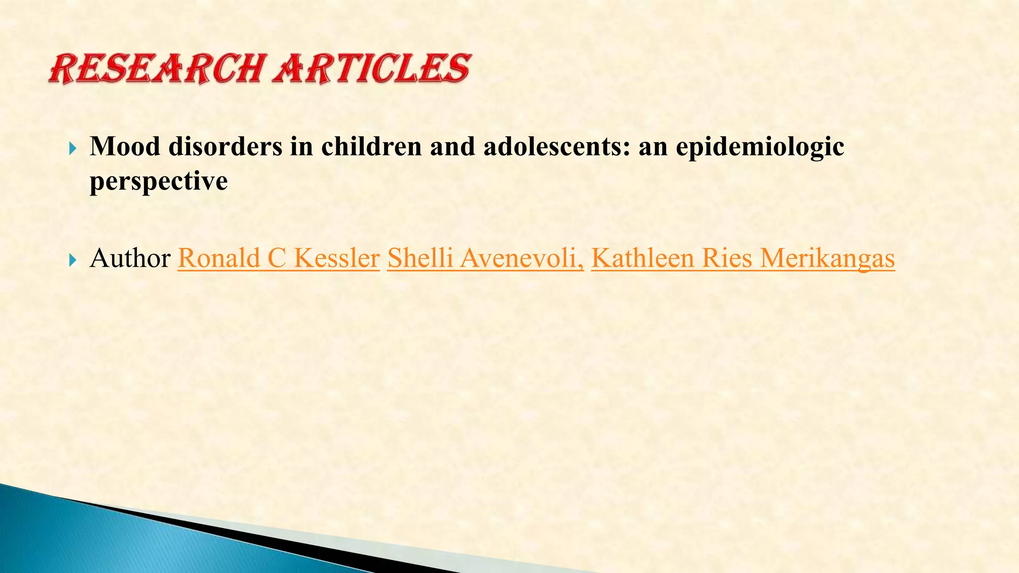 Mood disorder Slideshare | PPTX