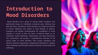 mood disorder presented by group 8 creation | PPTX | Mental Health ...