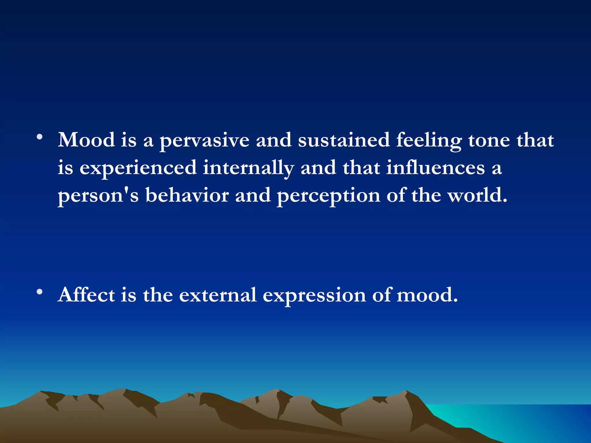 Mood disorders, Psych II | PPT