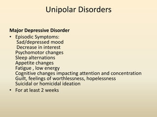 Mood disorders | PPT