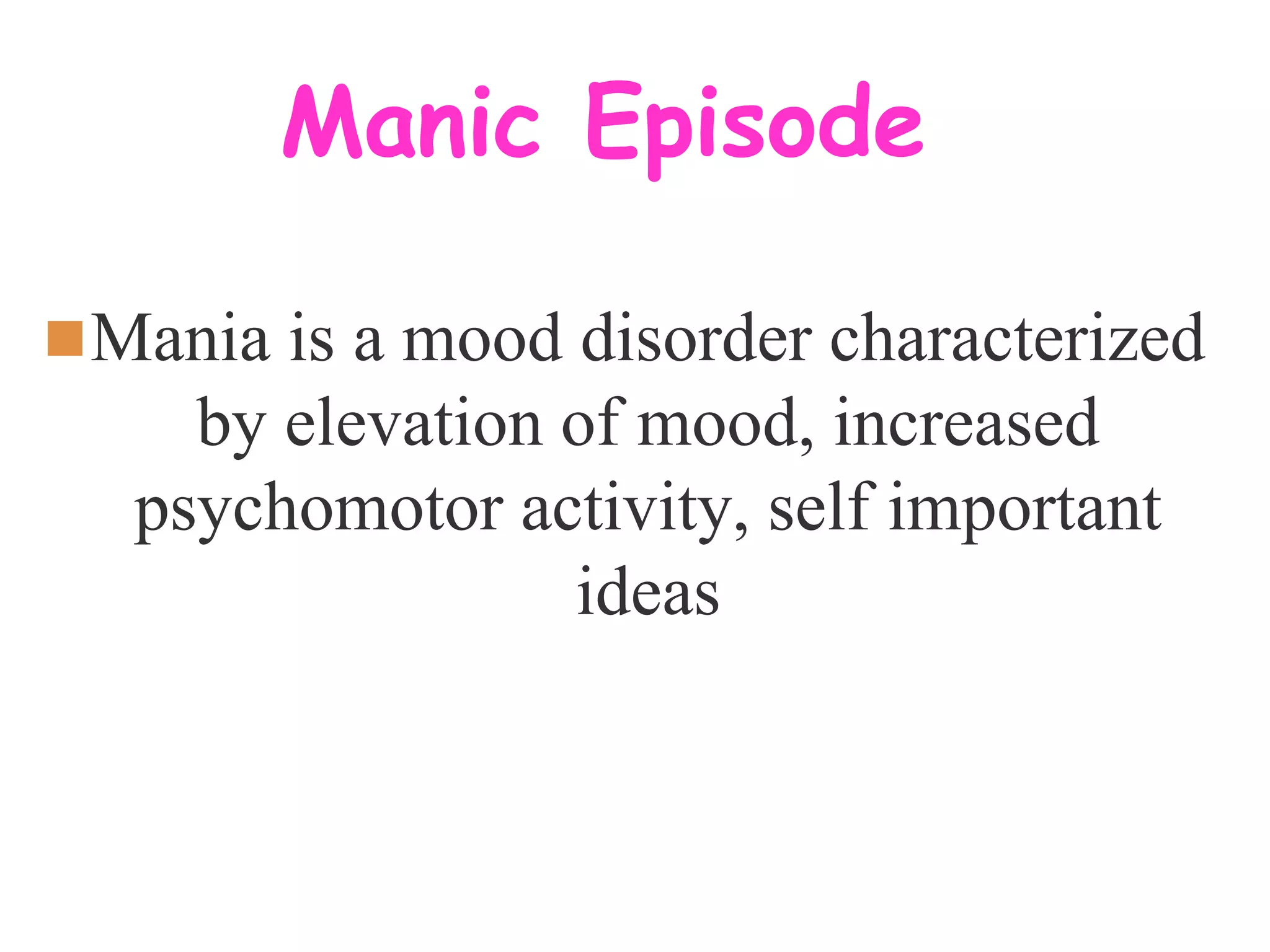 Mood Disorders- Psychiatric nursing | PPT