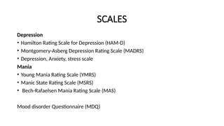 Mood disorders - types, evaluation and occupational therapy | PPTX
