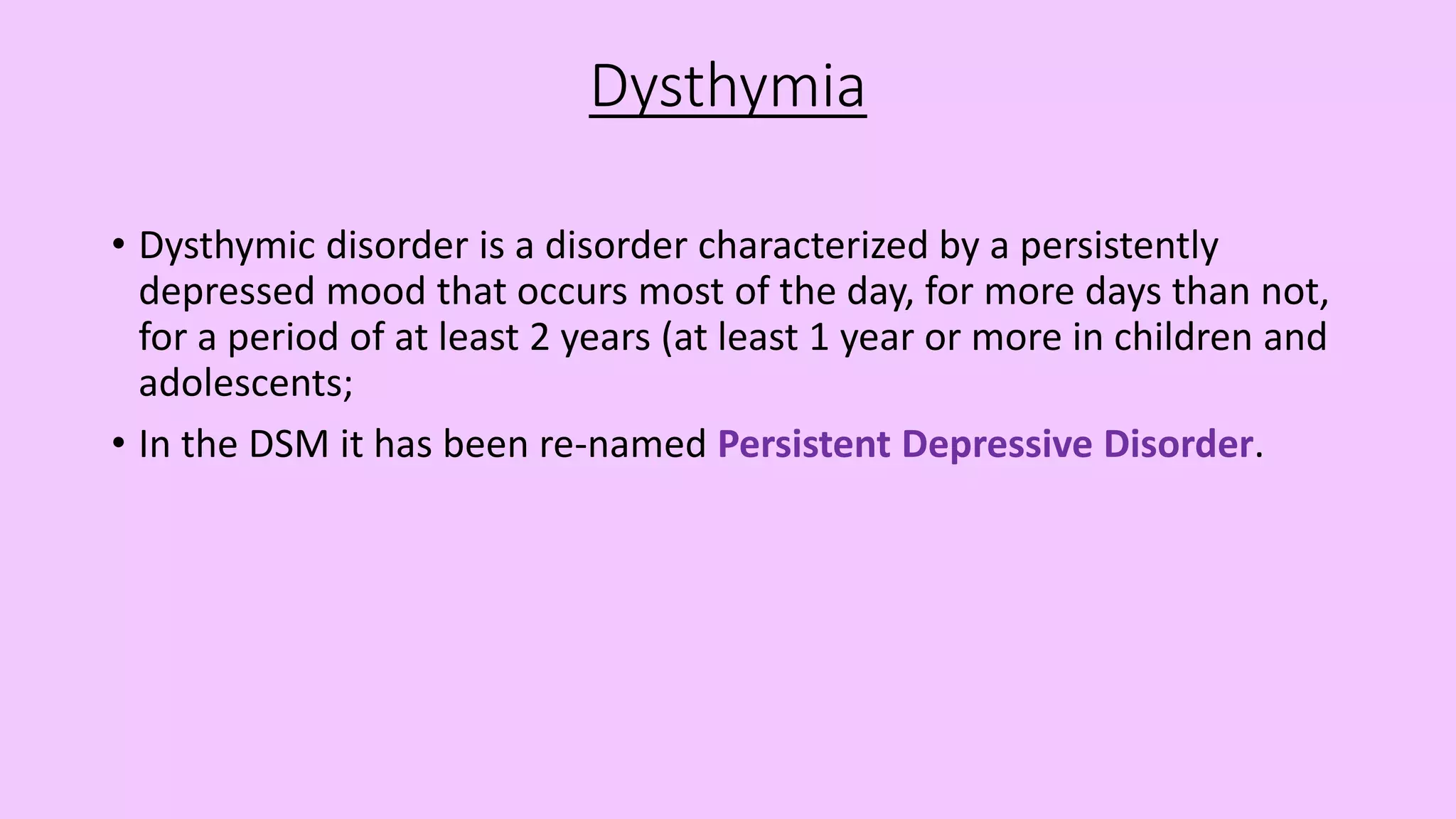 Mood disorders DSM 5 and ICD 11 | PPTX