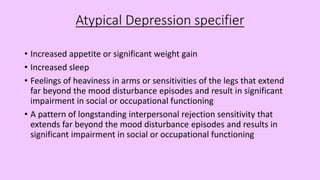 Mood disorders DSM 5 and ICD 11 | PPTX