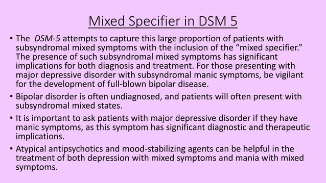 Mood disorders DSM 5 and ICD 11 | PPTX | Mental Health | Diseases and ...
