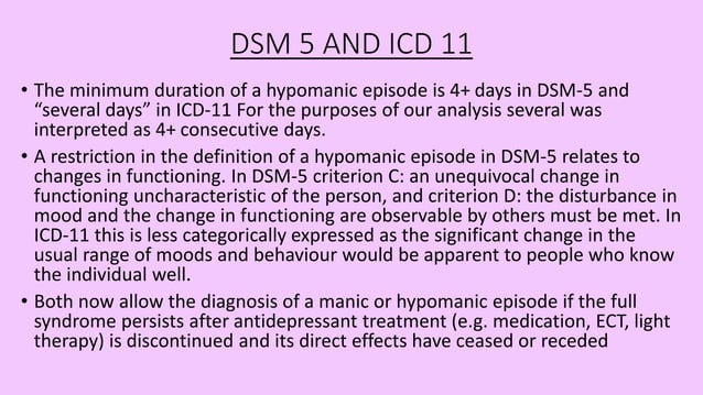 Mood disorders DSM 5 and ICD 11 | PPTX | Mental Health | Diseases and ...
