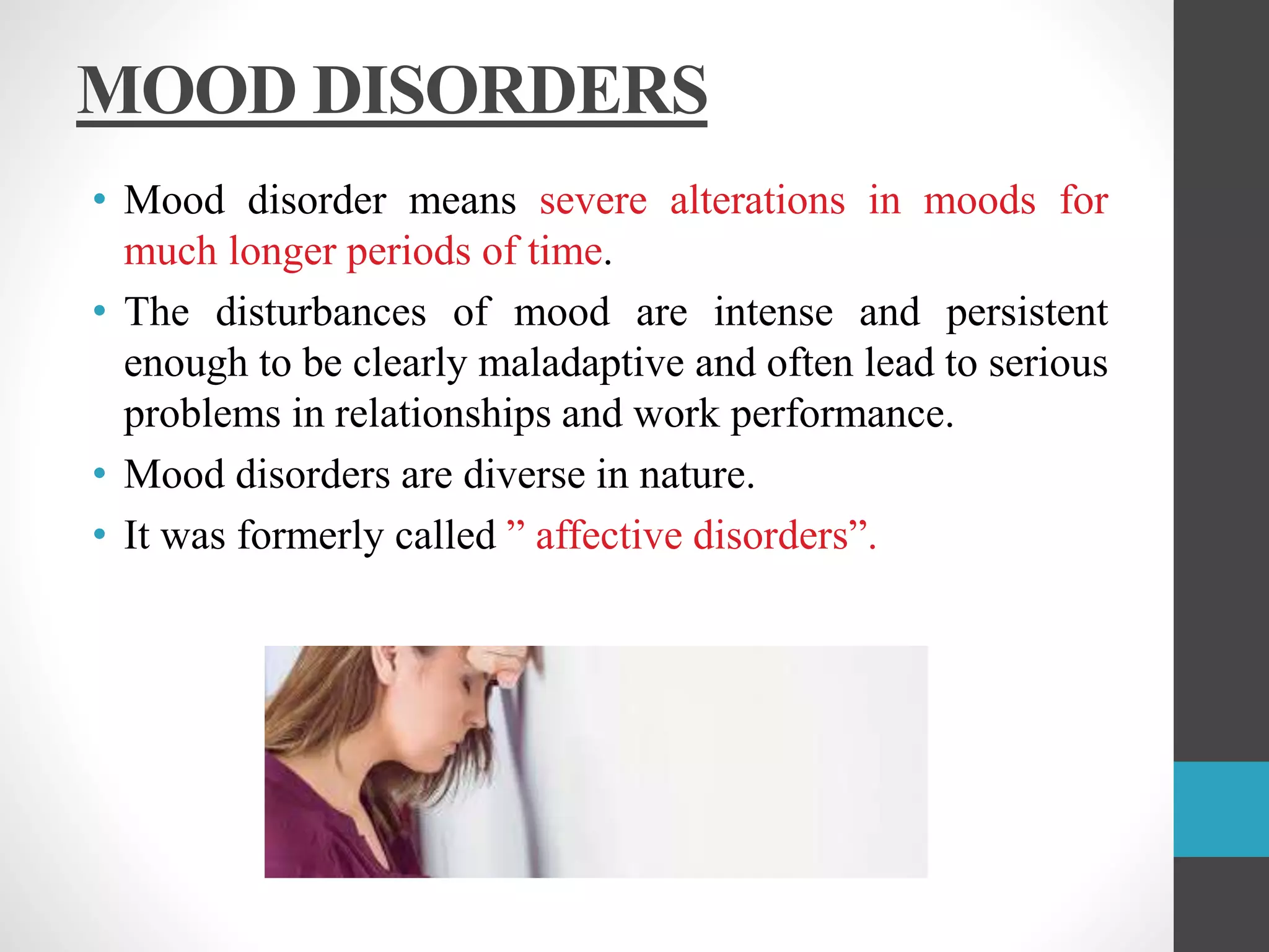 Mood disorders ppt | PPTX
