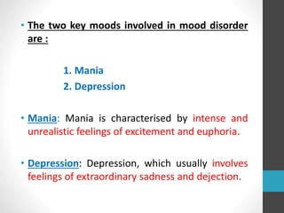 Mood disorders ppt | PPTX