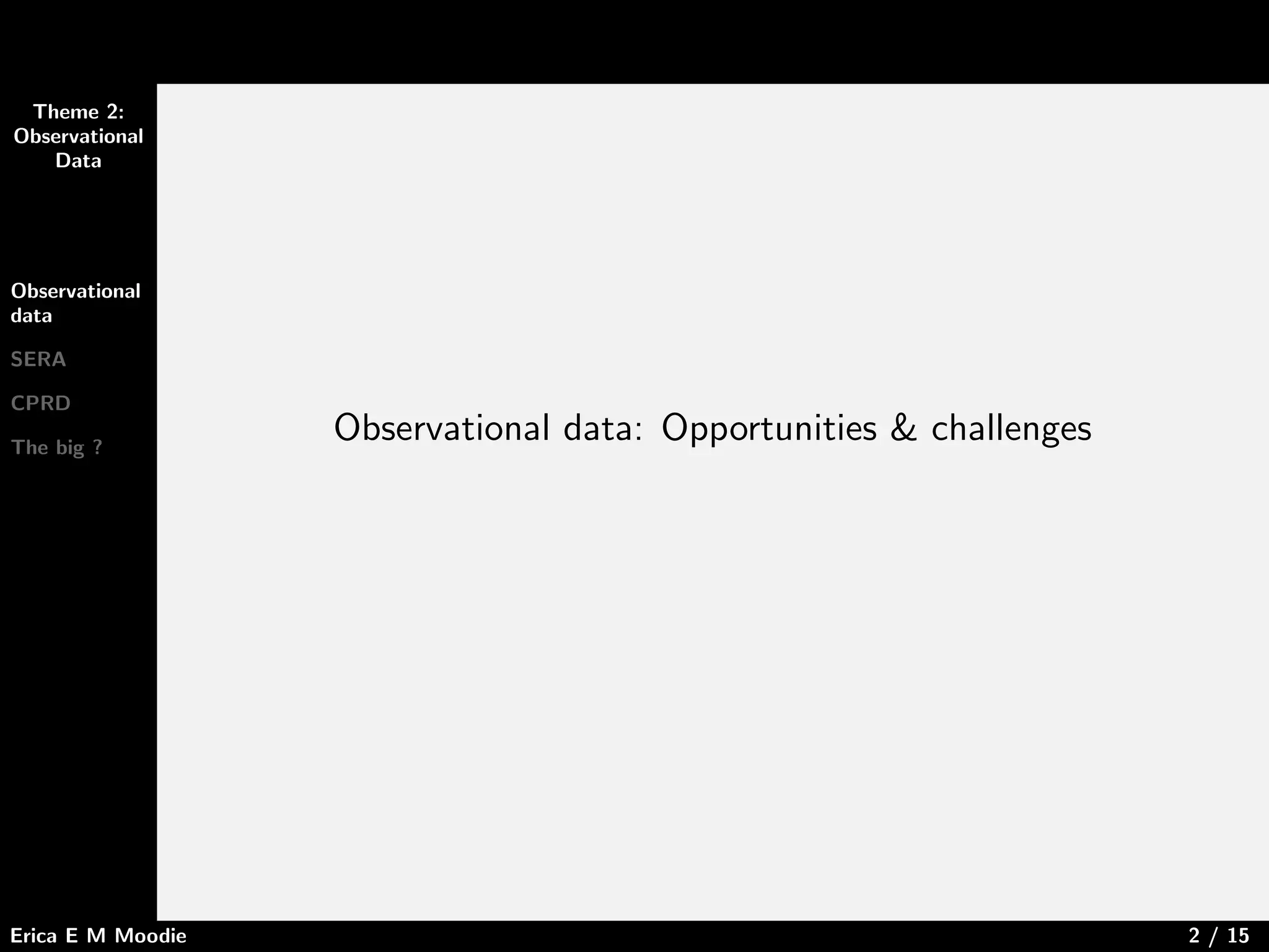 PMED Transition Workshop - Intro and Overview on Theme 2: Sequential ...