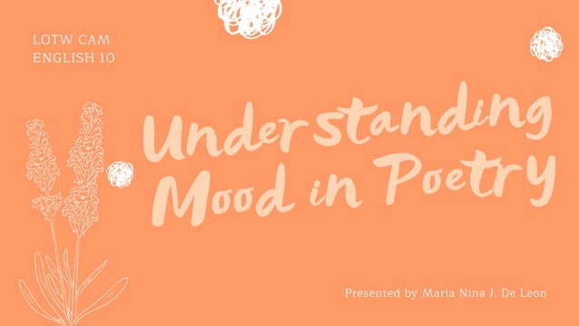 Mood in Poetry | PPTX | Poetry | Books and Literature
