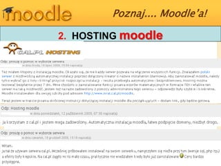 Instalacja Moodle | PPTX | Web Hosting | Internet