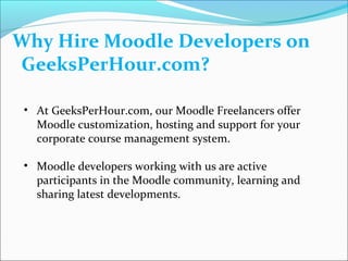 Hire Moodle Developer | PPT