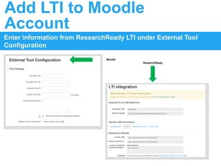 ResearchReady - Moodle LTI | PPT